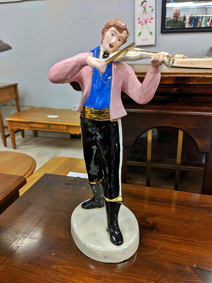 Even the decorative figurines have stories to tell, though they're keeping those secrets to themselves.