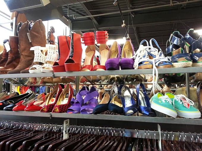 Shoe heaven exists! This rainbow of footwear options proves style and savings can live happily ever after.