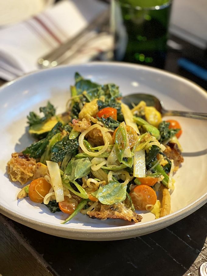 A vegetable dish that could make even the most dedicated carnivore pause and reconsider their life choices—vibrant, textural, and bursting with freshness.