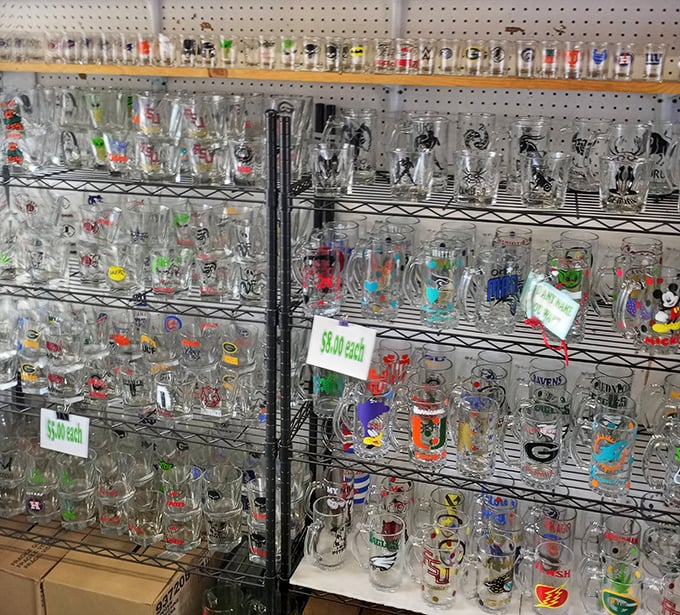 Glassware collection that would make your grandmother nod approvingly – some pieces older than your favorite sitcom reruns.
