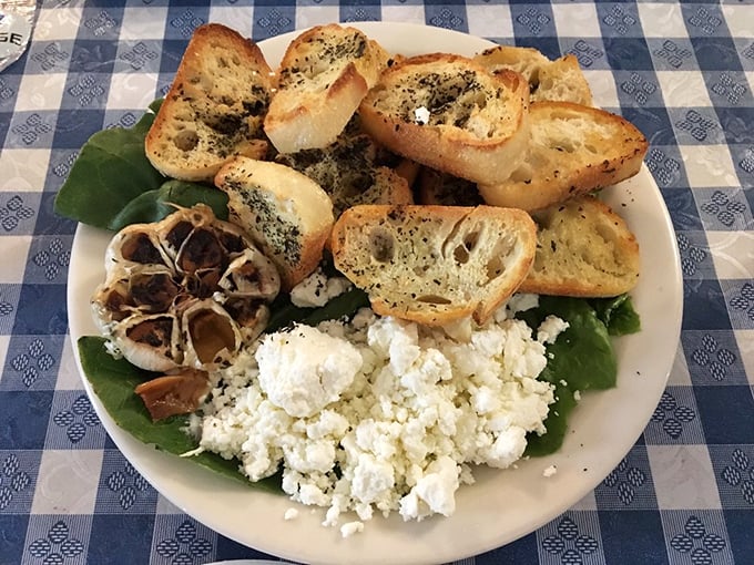 This rustic crostini plate proves Alamo Springs isn't just a one-trick pony—they understand that sometimes sophistication can wear cowboy boots too.