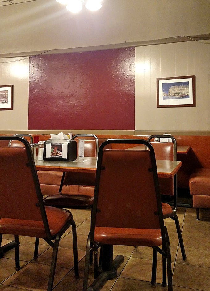 Empty tables waiting for the lunch rush – each one holding decades of stories, celebrations, and everyday moments worth remembering.