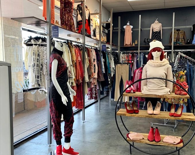Mannequins modeling curated looks that say, "Yes, this entire outfit cost less than your morning latte habit."