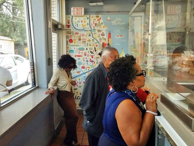 The Chicago map on the wall reminds you where you are, but your nose already knew—this is the epicenter of South Side barbecue culture.