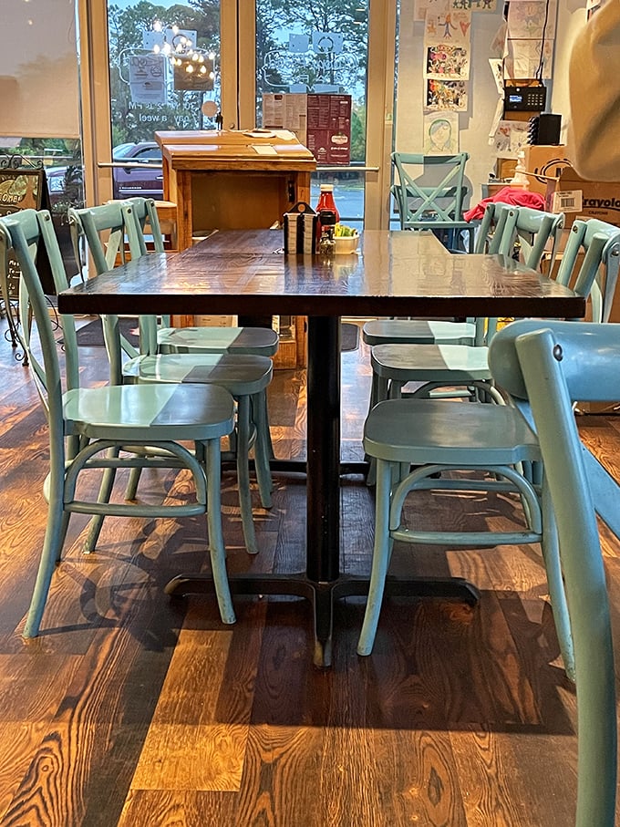 The dining room feels like the breakfast equivalent of a warm hug—casual, inviting, and guaranteed to improve your outlook on humanity.