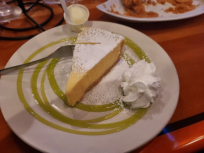 Key lime pie that strikes the perfect balance between sweet and tart—like Florida sunshine with just enough attitude to keep things interesting.
