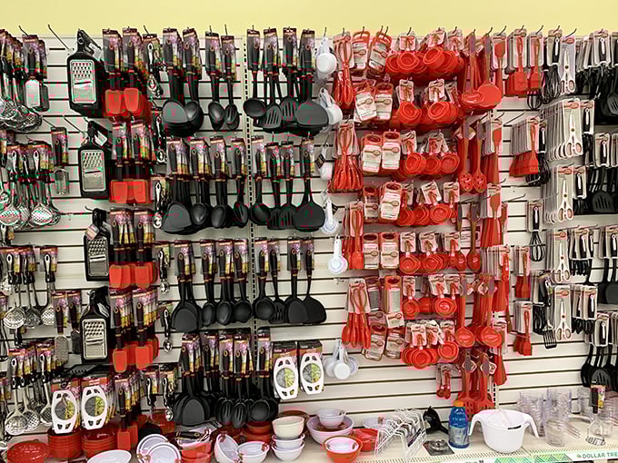 Kitchen gadget heaven or utensil overload? Either way, this display offers everything you need to outfit a kitchen for less.