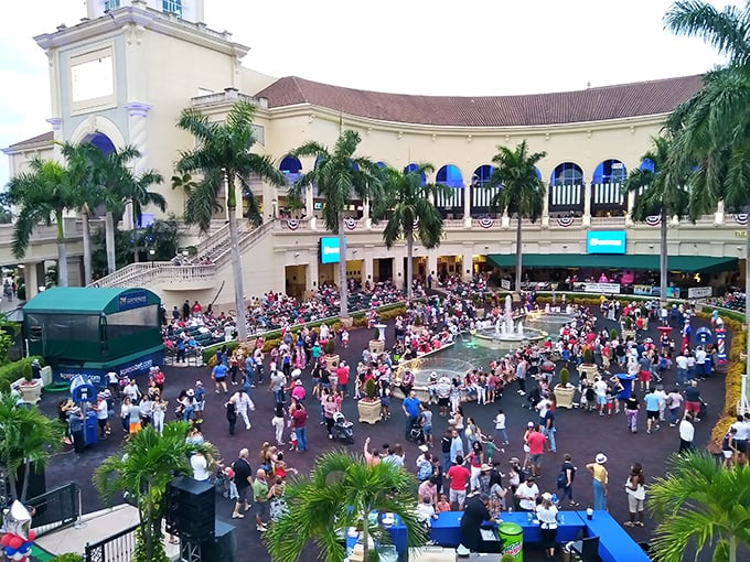 The surrounding grounds provide a complete fantasy experience beyond just the magnificent main attraction.