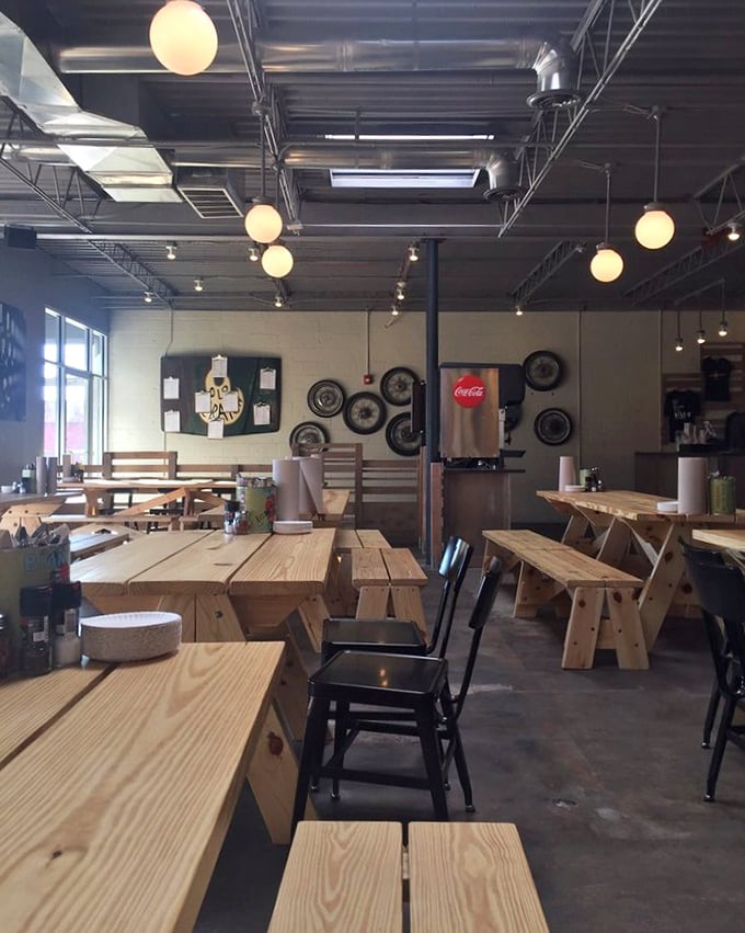 Wooden tables and globe lights create the perfect backdrop for the food drama about to unfold—casual enough for Tuesday dinner, special enough for celebrations.