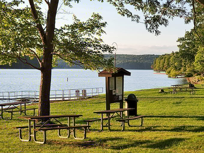 Picnic tables with million-dollar views await, proving that sometimes the best dining room has no walls and a ceiling of endless sky.