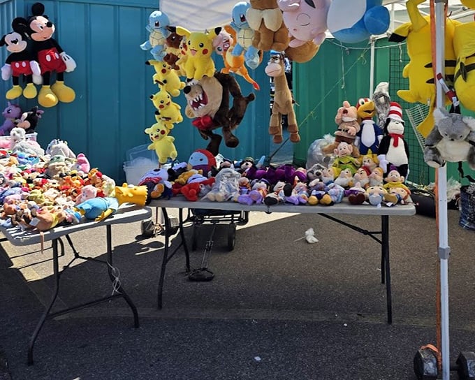 The island of misfit plushies! From Mickey to Pikachu, these stuffed companions wait patiently for their forever homes—no adoption papers required.