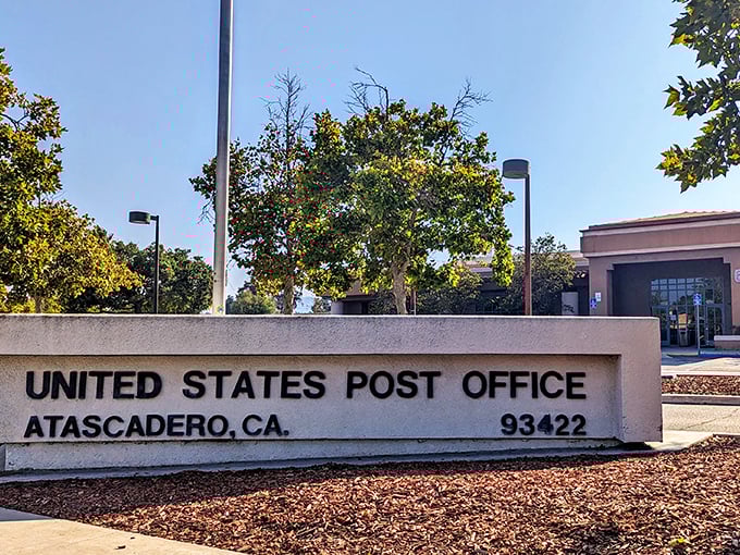 Even the post office in Atascadero has that laid-back Central Coast vibe – mail delivery without the metropolitan hustle.