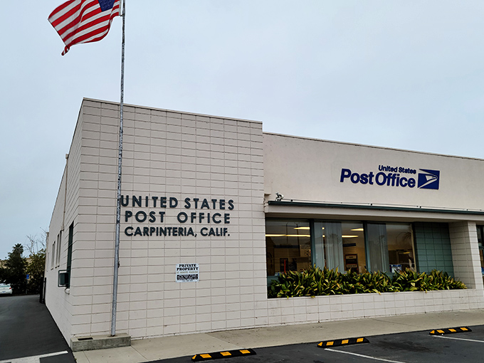 Even the post office in Carpinteria has that laid-back coastal vibe—probably the only place where waiting in line feels like part of your vacation.