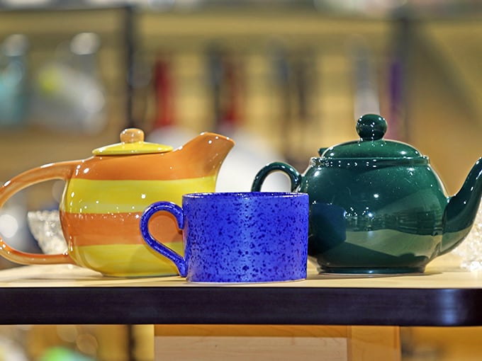 These colorful teapots aren't just vessels for Earl Grey – they're portals to slower mornings and conversations that meander like country roads.