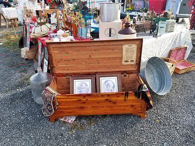 This cedar chest doesn't just store linens—it holds stories. Imagine the family heirlooms and secret love letters it might have protected through the decades.