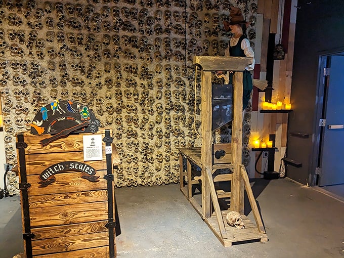 "Step right up and test your innocence!" The witch scales determined fates with all the scientific accuracy of a carnival game.