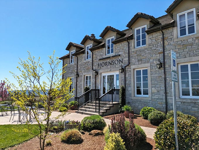 Elegant stone architecture brings château sophistication to Oregon's down-to-earth wine country charm.