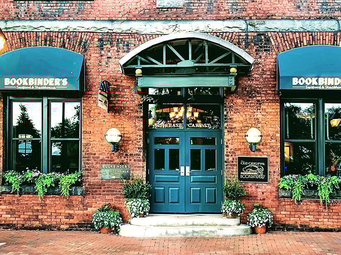Bookbinder's classic brick entrance welcomes you to discover why Richmond locals keep coming back.