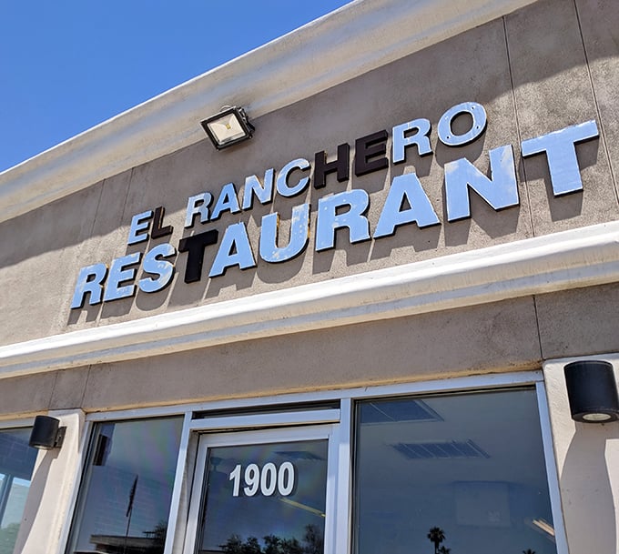 El Ranchero's clean lines and simple signage hint at no-nonsense Mexican seafood done exactly right.