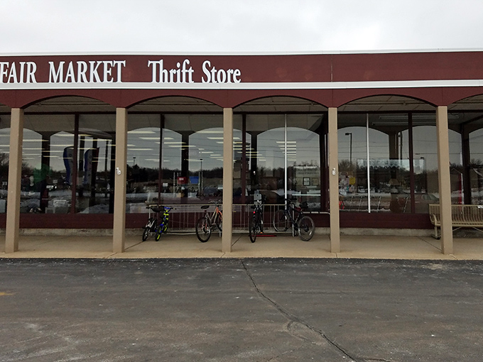 Fair Market's retro storefront with its row of arches feels like stepping back to a time when things were built to last—just like the furniture inside.