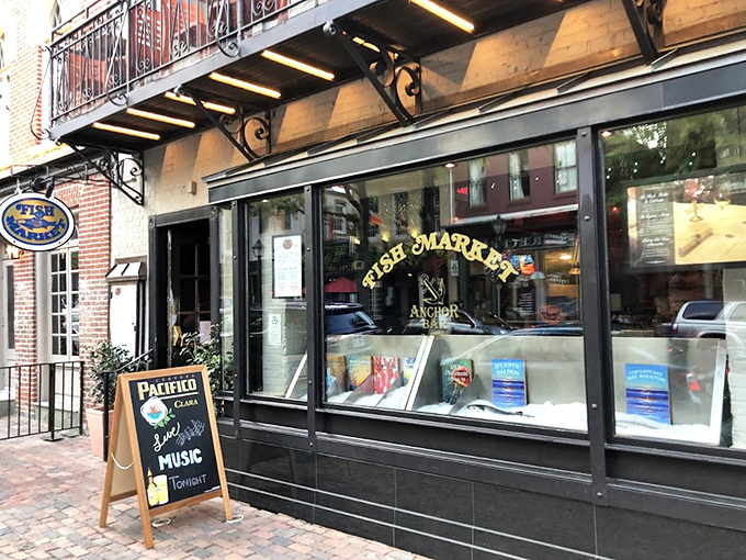 Fish Market's historic storefront in Old Town Alexandria whispers of centuries past, but the seafood inside is timelessly delicious.