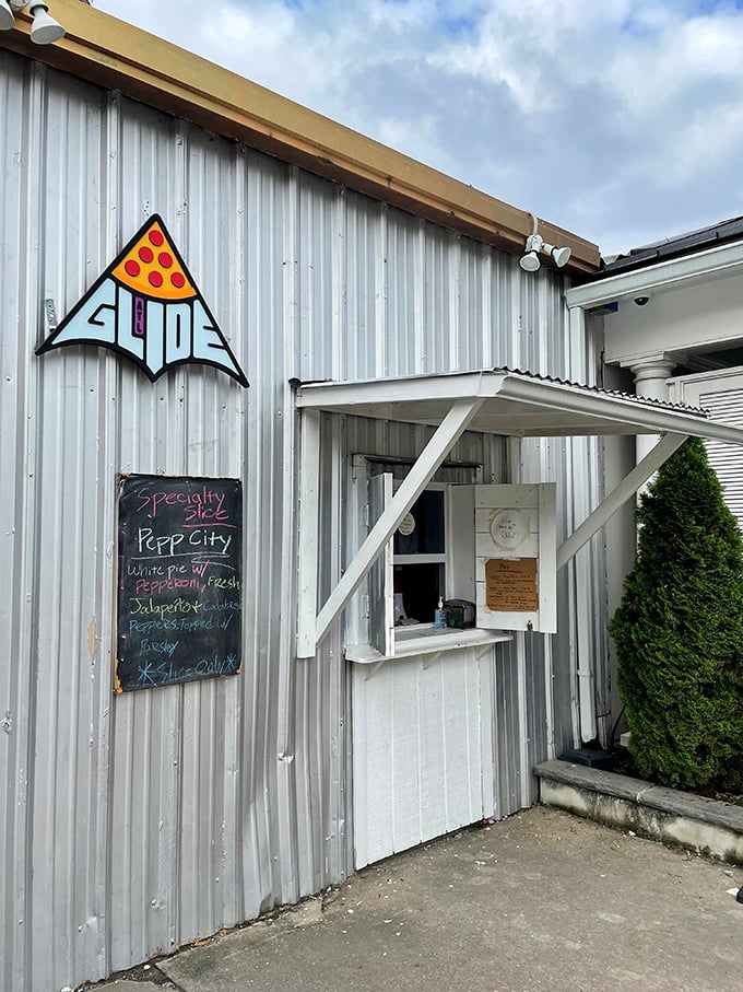 That triangular logo points skyward like pizza perfection ascending to heavenly heights of crispy, cheesy, saucy bliss.