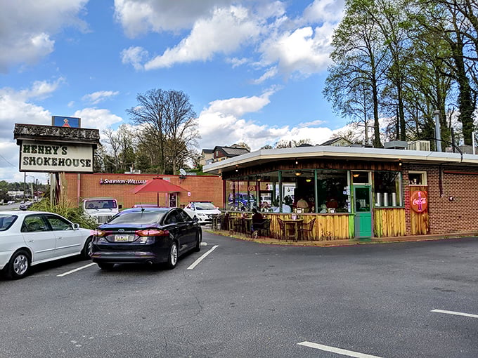 Henry's corner spot with its wooden patio feels like the neighborhood's worst-kept delicious secret.