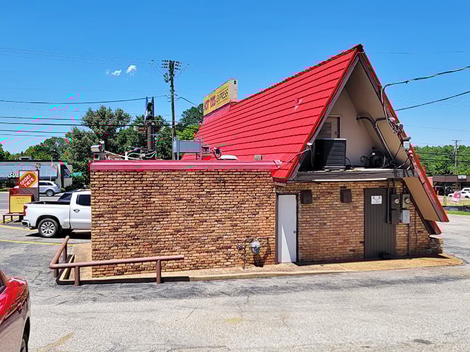 Hot Dog Express's distinctive A-frame red roof has been a Longview landmark for locals who know that sometimes the best food comes from the smallest kitchens.