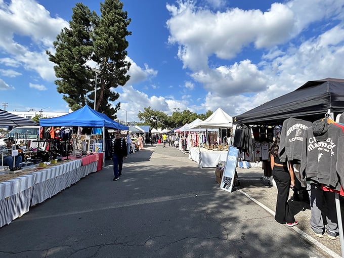 Melrose Trading Post stretches toward the horizon—a sea of tables where everyday treasures await their new homes.