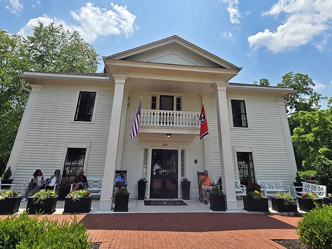 Miss Mary Bobo's stately white colonial building is basically a southern hospitality museum that feeds you. Those rocking chairs are calling your name!
