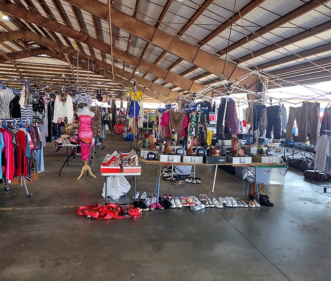 Traders Village Houston's indoor pavilions offer climate-controlled treasure hunting. This vendor's western-themed display would make any cowboy feel at home.