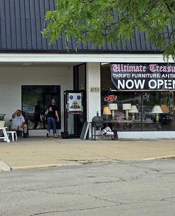 Ultimate Treasures lives up to its name with a storefront that's refreshingly honest about its no-frills, all-thrills approach.