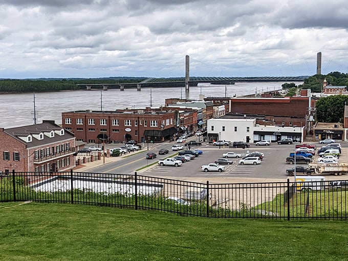 The Mississippi River here is a working river, a powerful, constant backdrop to a town that’s both historic and alive.