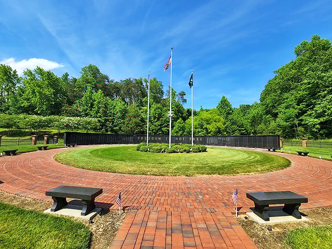 Memorial parks honor those who served, creating peaceful spaces where gratitude meets natural beauty in perfect harmony.