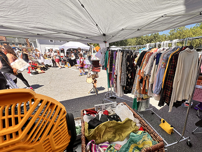 Urban flea market style means vintage threads that could grace any runway.