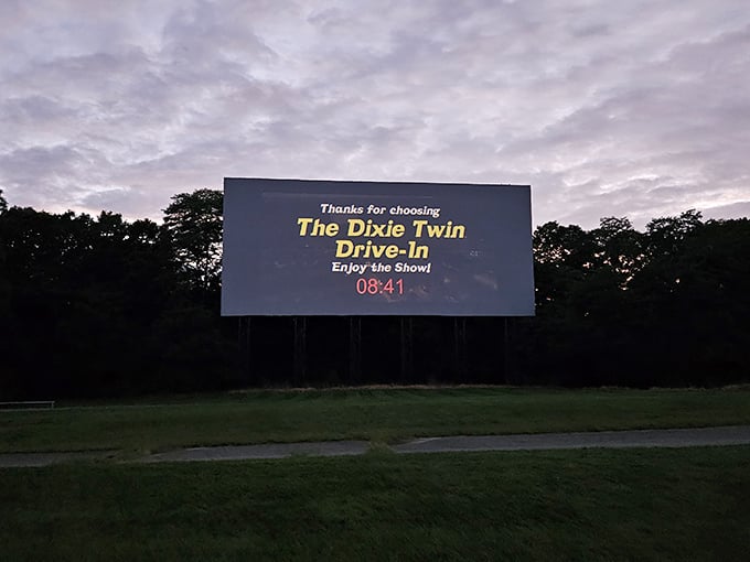 Classic cars and modern vehicles unite for shared movie experiences under twinkling Ohio stars.