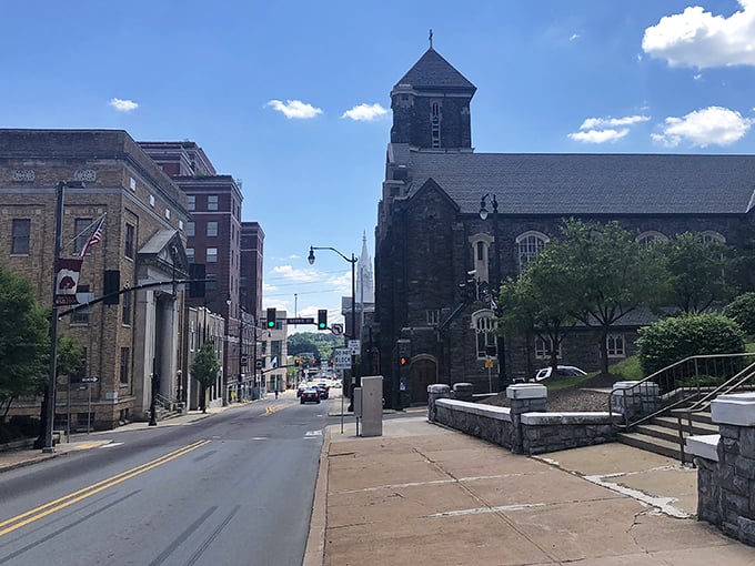 The impressive courthouse dominates Hazleton's skyline, showcasing the architectural ambition of Pennsylvania's smaller cities.