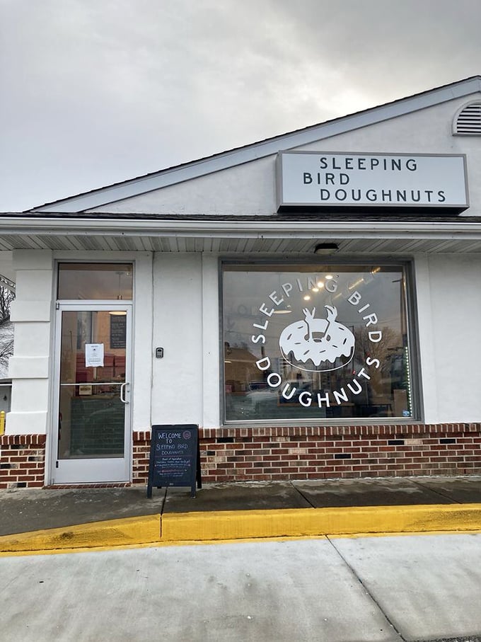 That simple sign might undersell it, but inside lies donut artistry that would make Martha Stewart weep with joy.