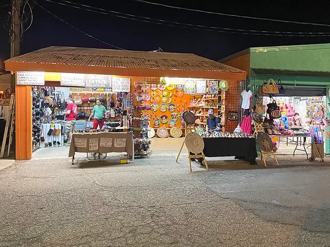 Tanque Verde's evening market glows with possibility. Where else can you buy a piñata and dinner in the same transaction?
