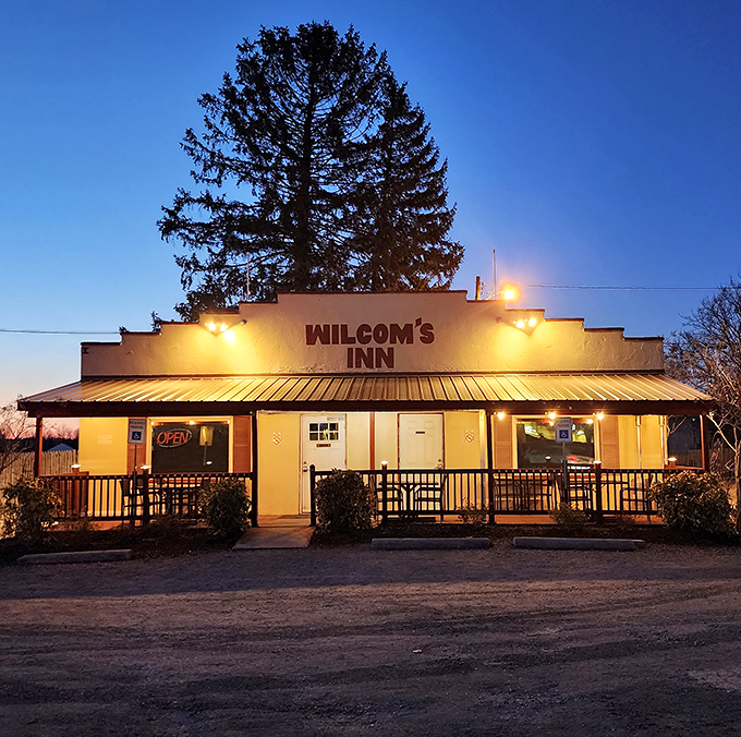 As twilight falls, Wilcom's Inn glows with promise—a beacon for those who know that legendary steaks often hide in the most ordinary-looking places.Add to Conversation