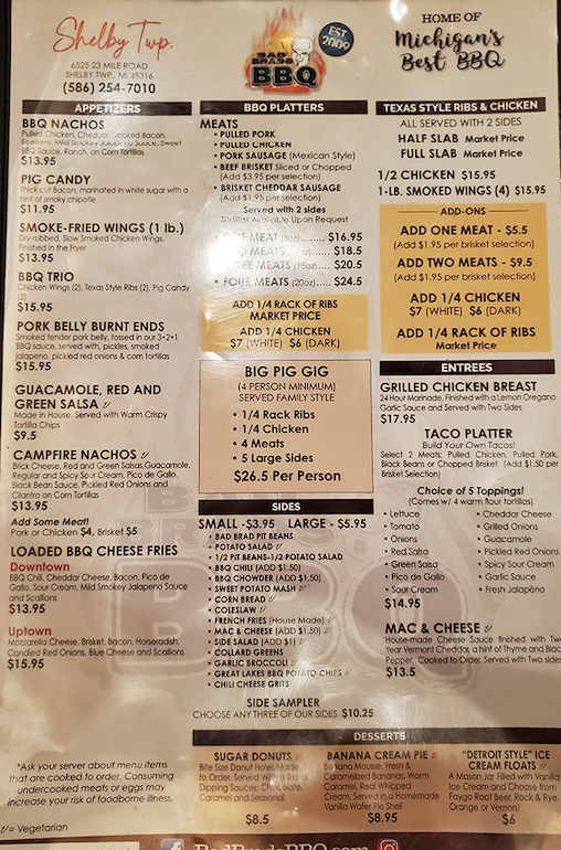 This menu isn't just a list of options—it's a roadmap to happiness with detours through Pig Candy Lane and Brisket Boulevard.