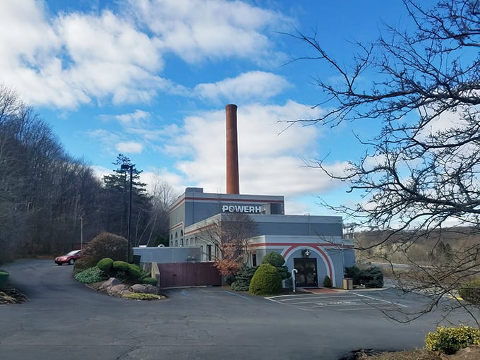 The iconic smokestack stands sentinel over this former electric plant, now generating culinary power for hungry Pennsylvanians seeking exceptional dining experiences.