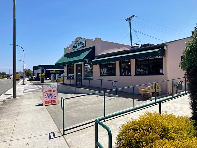 The modest exterior of Monterey’s Fish House is all the proof you need that great seafood speaks for itself—no flashy facade required.