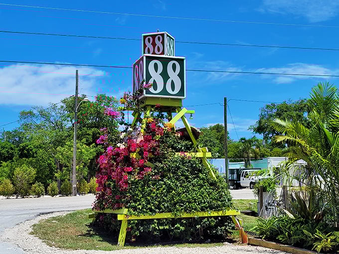 The perfect Florida Keys backdrop: turquoise waters meet tropical breezes at Marker 88's outdoor bar, where paradise comes with a side of people-watching.