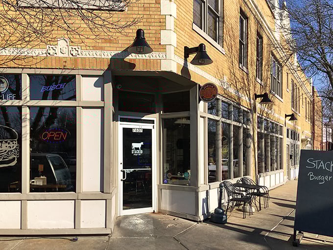 A historic brick building in Carondelet that doesn't scream "food destination" until you step inside and discover burger paradise awaits.