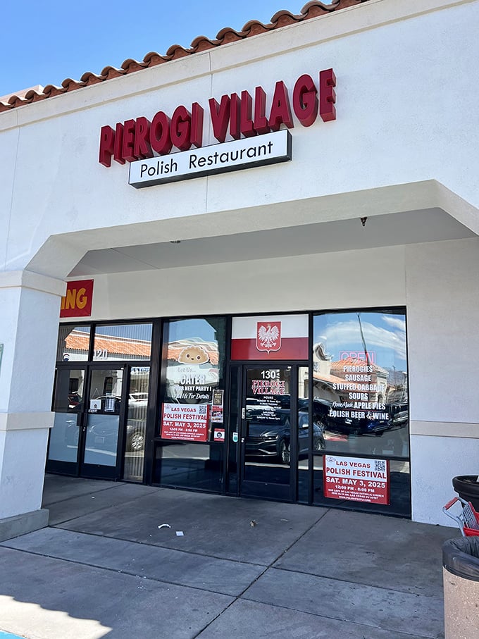Step inside and you're no longer in Nevada but transported to a cozy Polish home, complete with the red and white flag proudly displayed.
