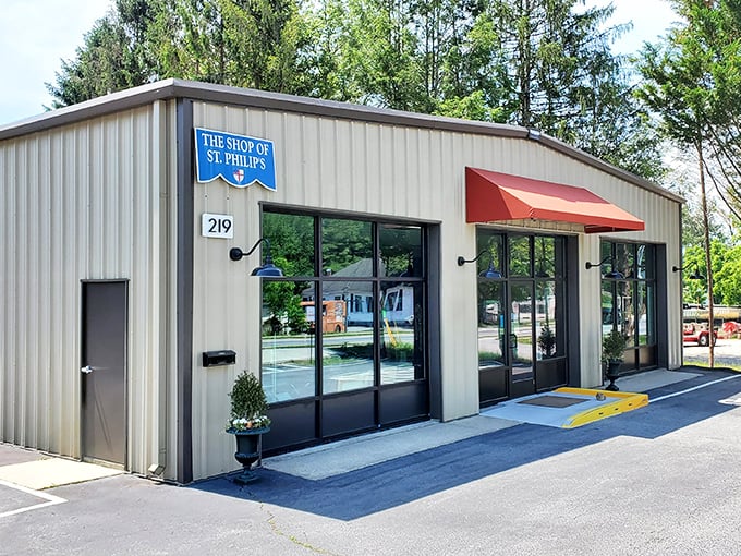 That bright red awning serves as a beacon for bargain hunters. It's not the yellow brick road, but it certainly leads to wonderful discoveries.