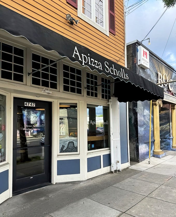Nestled on SE Hawthorne Boulevard, this pizza temple's exterior gives little hint of the culinary magic happening inside.