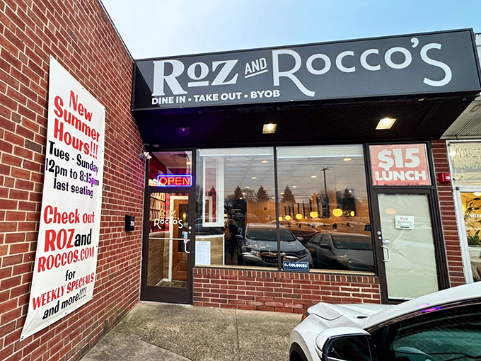 The unassuming storefront that houses culinary treasures within. Like finding a Picasso at a yard sale, this modest exterior belies the Italian magic happening inside.