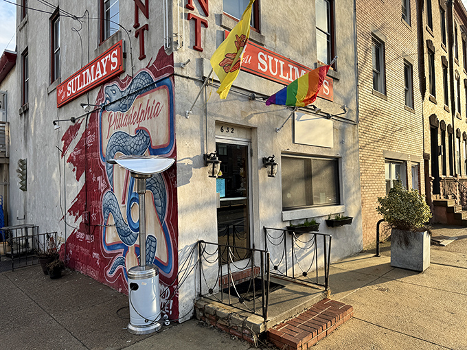 Sulimay's, with its colorful flags, beckons hungry travelers like a lighthouse for breakfast enthusiasts—those flags aren’t just decoration, they’re surrender flags from defeated appetites.